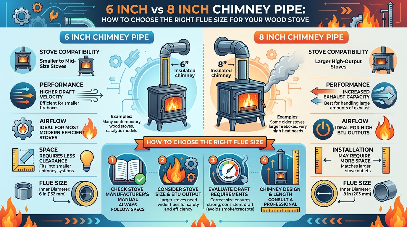 6 Inch vs 8 Inch Chimney Pipe: How to Choose the Right Flue Size ...